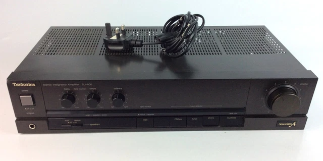 TECHNICS SU-600 STEREO Integrated Amplifier In Black With Power Cable £ ...