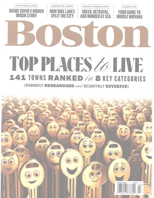 BOSTON MAGAZINE MARCH 2025 Top Places To Live Covid Bike Lanes Noodle ...