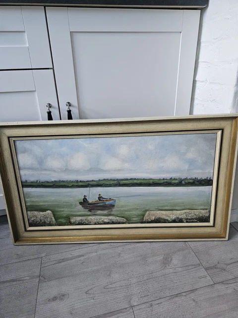 SCHÖNES ÖLBILD MIT See Boot Angler signiert TR. Loverer /Lever? EUR 115,00 - PicClick DE