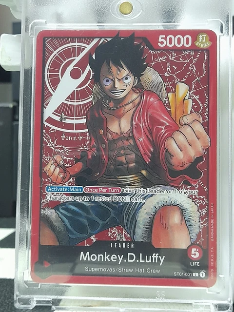 ONE PIECE CARD Game Monkey D Luffy ST01-001 L Straw Hat Crew Eng EUR 1,00 - PicClick FR