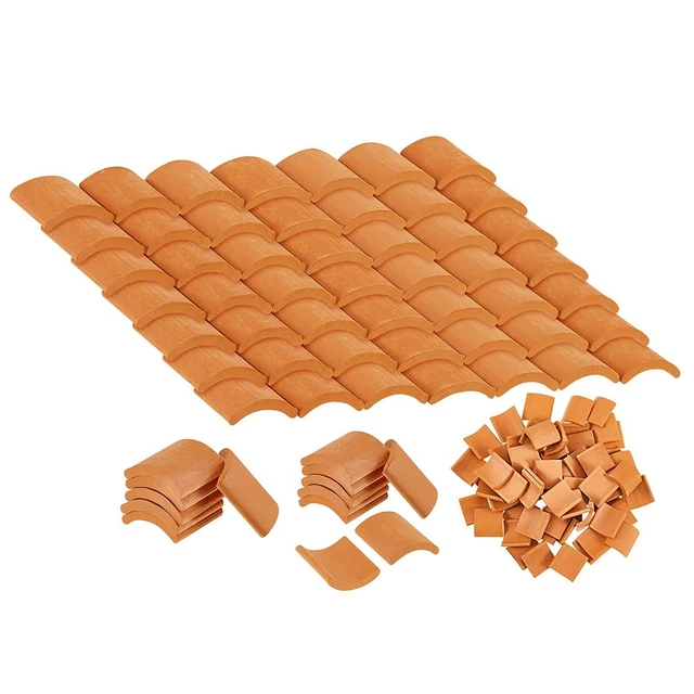 100 PCS ROOF Tiles Building Set Miniature Tiles Shingles Fake Tile 5839 ...