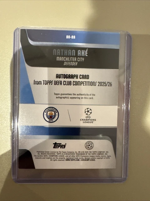 TOPPS UEFA CLUB Competitions 2025/26 Nathan Ake Signed / 150 £52.70 ...