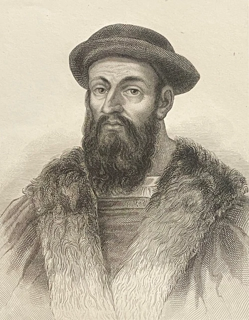 FERNAND DE MAGELLAN (1480-1521) explorateur portugais gravure 1840 ...
