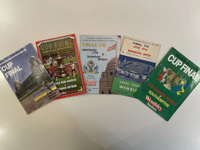 FA CUP FINAL Programmes X 5 Various Years £5.45 - PicClick UK