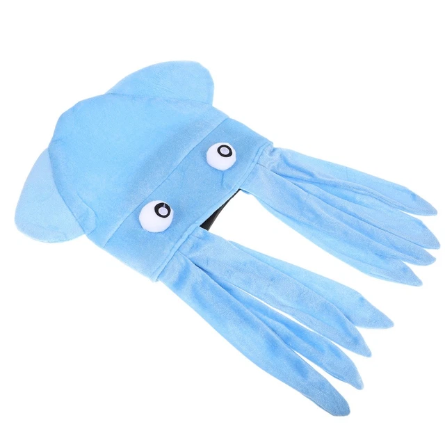 SQUID HAT CARTOON Animal Halloween Adult Octopus Joke Hats One Crazy ...