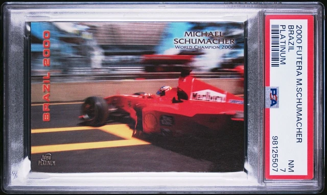 2000 FUTERA MICHAEL Schumacher Ferrari Brazil Card F1 Formula 1 PSA 7 Marlboro £200.00 - PicClick UK