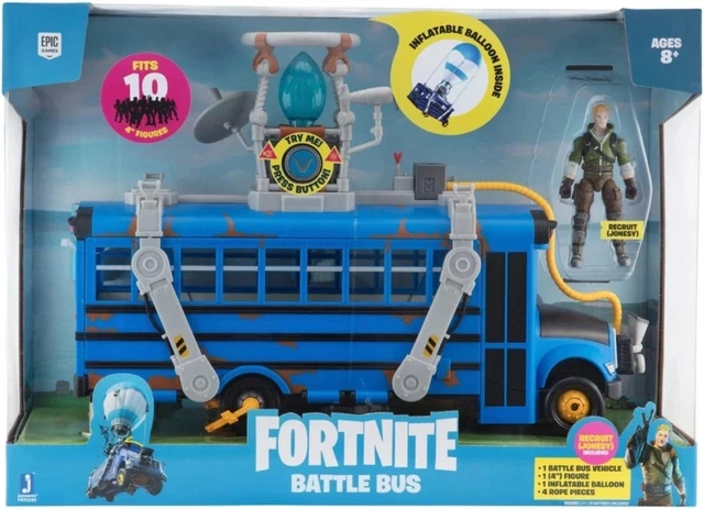 BNIB FORTNITE BATTLE Bus with Jonesy Figure Childrens Toy Playset Light ...