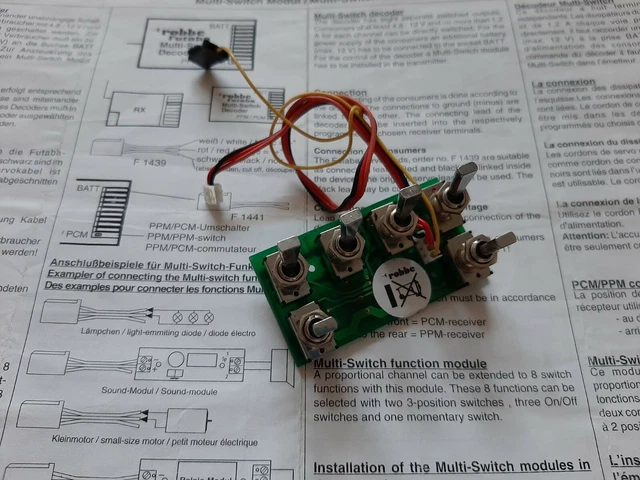 ROBBE MULTI-SWITCH MODUL F1511 für FUTABA F-14, FC-16, FC-28 und Navy ...