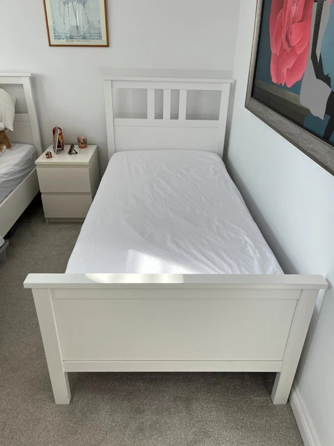 2 X IKEA LUROY single beds with mattress. Size 2m long x 1m wide. £94. ...