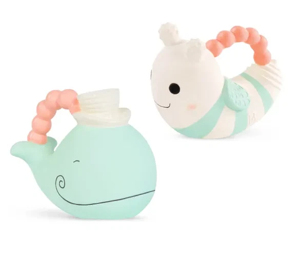 BUMBLE BEE AND Whale Baby Teether Set Soft Silicone Toys £34.97 ...