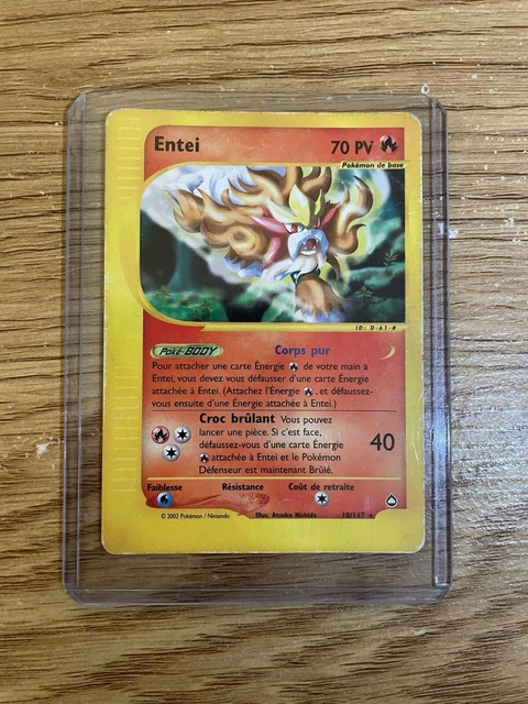 CARTE POKÉMON ENTEI 10/147 Rare - Aquapolis Wizards EUR 15,00 - PicClick FR