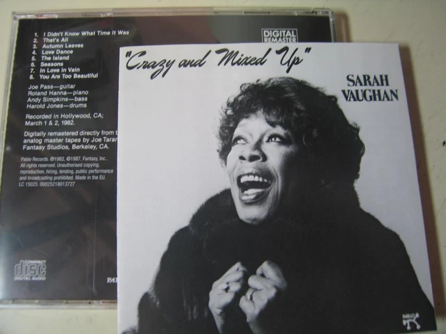 UNHARMED CD SARAH Vaughan Amazing Scat with Dead Leaves Joe Pass Sarah ...