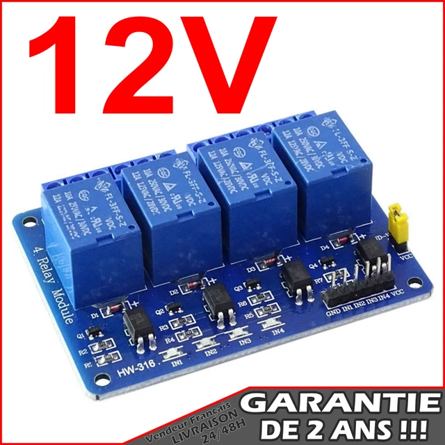 Module 4 Relais 12v 4 Canaux Optocoupleurs Arduino Raspberry 1079 Eur 799 Picclick Fr