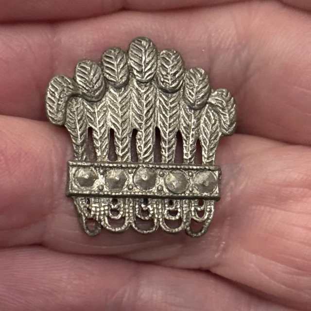 RARE VINTAGE CACIQUE’S CROWN of HONOUR of Guyana Silver Tone Brooch £8. ...