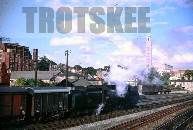 35MM SLIDE BR British Railways Steam Loco 34006 Class WCBB c1962 ...