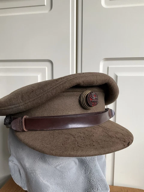 WW2 BRITISH ARMY Officer Cap Royal Berkshire Regiment Visor Service ...