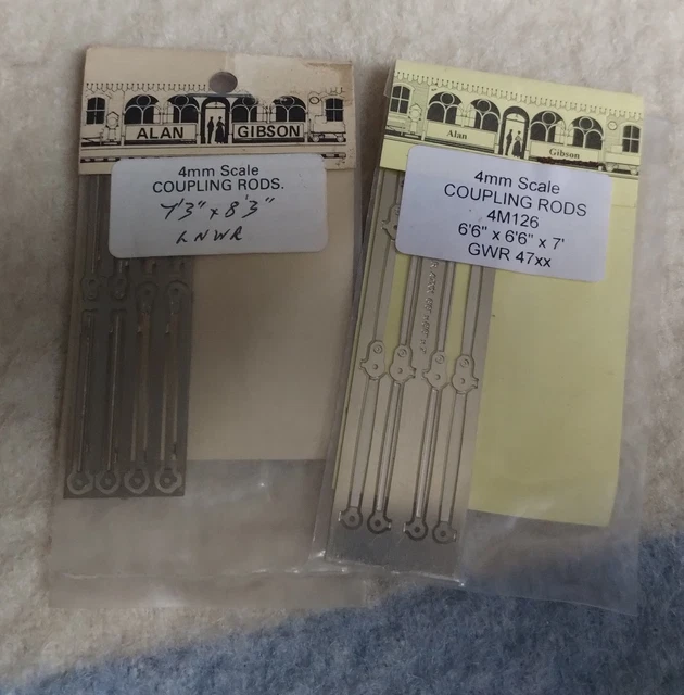 ALAN GIBSON 4MM Scale Coupling Rods, 7'3" X 8'3" LNWR And 6'6" X 6'6" X ...
