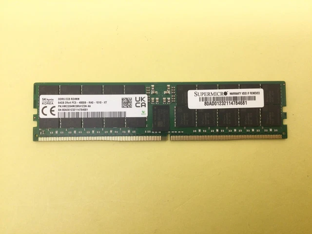 SK HYNIX 64GB(1X64GB) 2Rx4 Pc5-4800B Ddr5 Rdimm Server Memory Hmcg94Mebra123N $407.98 - PicClick CA