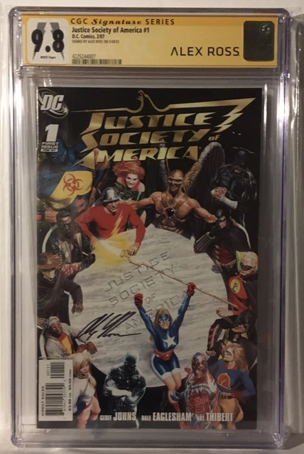1ER CYCLONE, STARMAN Justice Society of America #1 SIGNÉ Ross CGC 9,8 ...