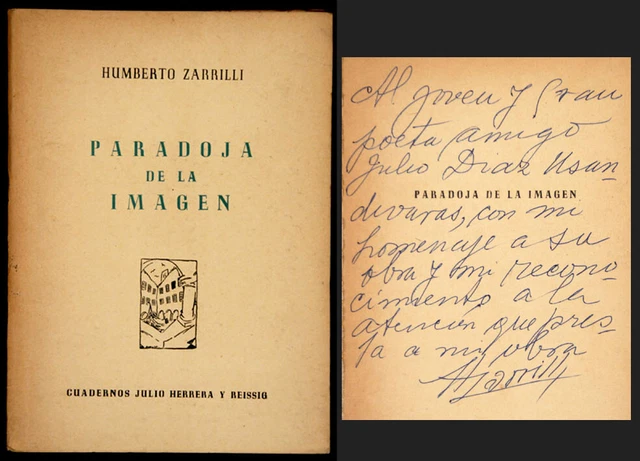 Zarrilli Humberto Paradoja De La Imagen Poemas Montevideo 1958