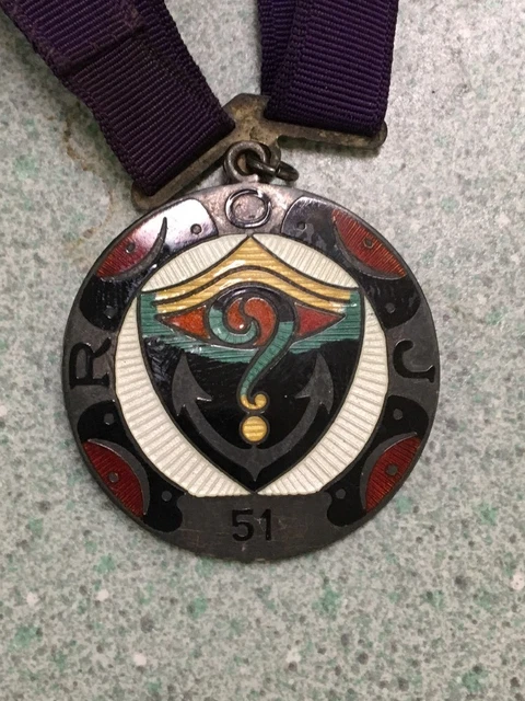 ROJ ROYAL ORDER of jesters Masonic mason shriner necklace 51 Vintage £ ...