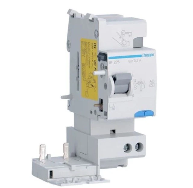 HAGER BF226 TERTIARY Differential Block 2P 25A 300mA Type AC £246.88 - PicClick UK