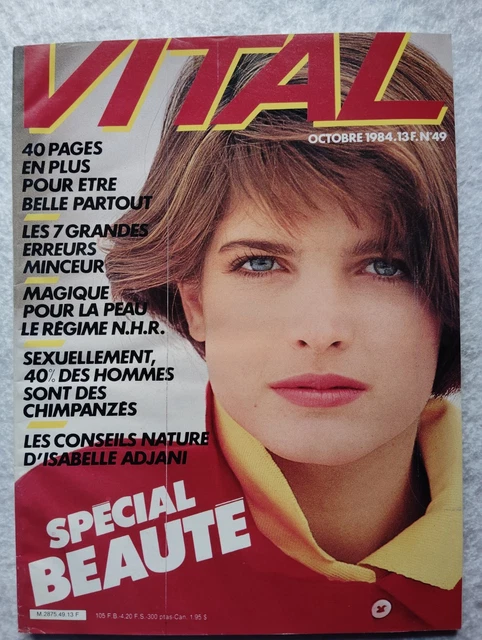 RARE! FRENCH FASHION magazine Vital Oct.1984 cover Stéphanie Seymour ...