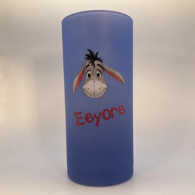 DISNEY STORE WINNIE The Pooh Eeyore Tall Blue Drinking Glass £19.95 ...