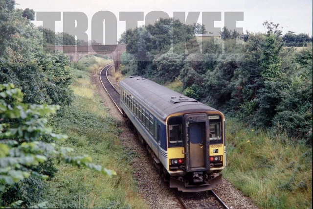35MM SLIDE BR British Rail Diesel DMU Class 153 153380 Lympstone 1996 ...