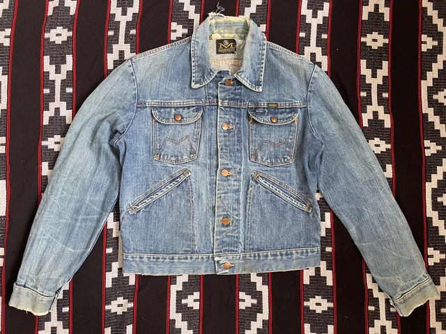 VINTAGE MAVERICK BLUE Bell 70s Denim Jacket Usa 40 S western selvedge selvage l £95.00 - PicClick UK