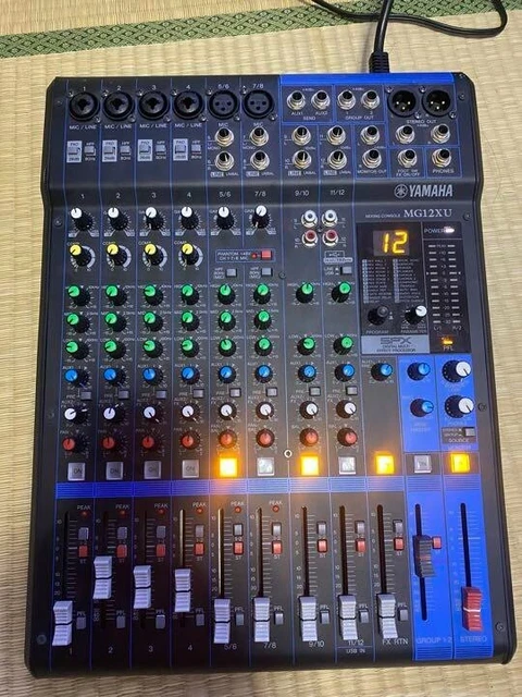 YAMAHA MIXING CONSOLE MG12XU 12-Input 4-Bus Mixer w/ Effects Used ...
