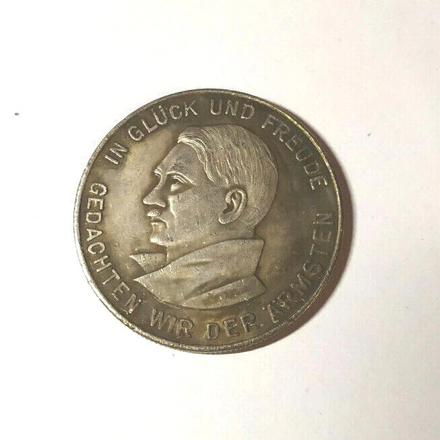 PIECE HITLER 1936 1RM Reichsmark Coin Volksgemeinschaft ww2 German a ...