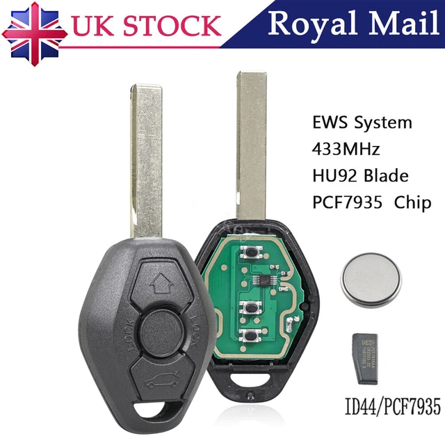 3 BUTTON 433MHZ Remote Key Fob for BMW E46 3 E60 5 X5 E53 6 E63 Series ...