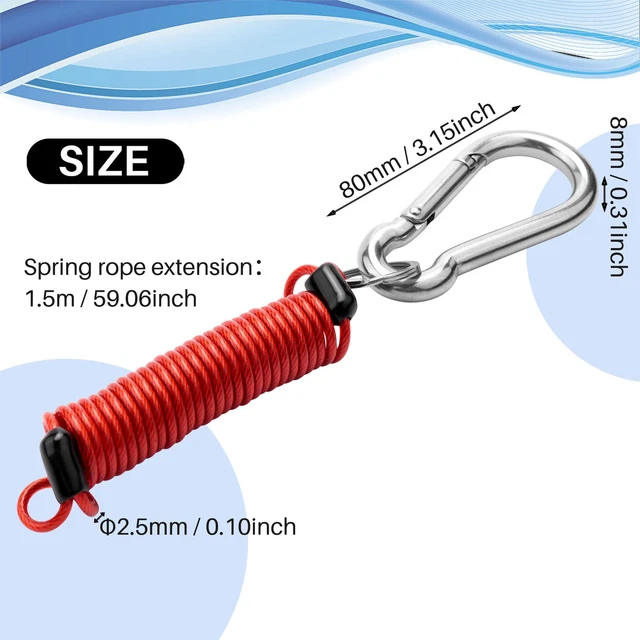 TRAILER SPRING ROPE Safety Buckle,Zip 4 Foot Breakaway Cable 80-01 ...