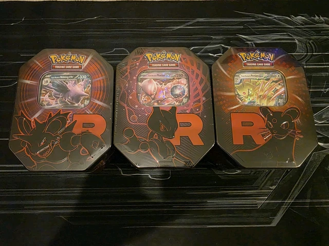 POKEMON TCG: TEAM Rocket Tin Destined Rivals - Set of 3 - brand new ...