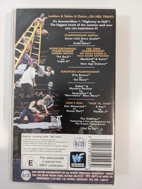 WWF SUMMERSLAM 1998 '98 VHS WWE Undertaker Stone Cold £7.00 - PicClick UK