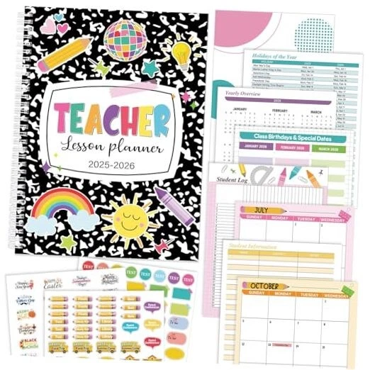 TEACHER PLANNER 2025-2026 July 2025-June 2026, 11 x 8 inch Teacher ...