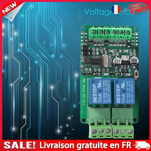 RS485 TTL MODBUS RTU Relay Switch Board 2 Way Optocouplers Isolate Input Output EUR 7,54 ...