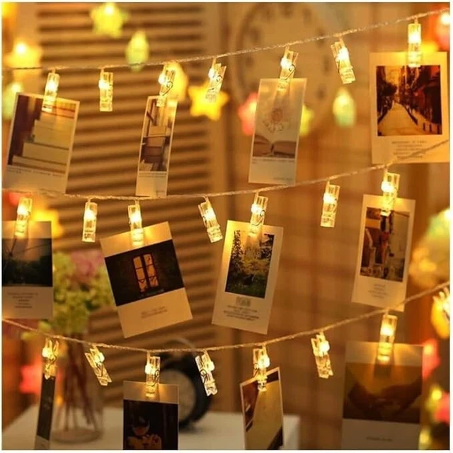 TWINKLE STAR FOTOCLIP Saitenlichter - 3M Foto Peg Feenlichter mit 20 ...