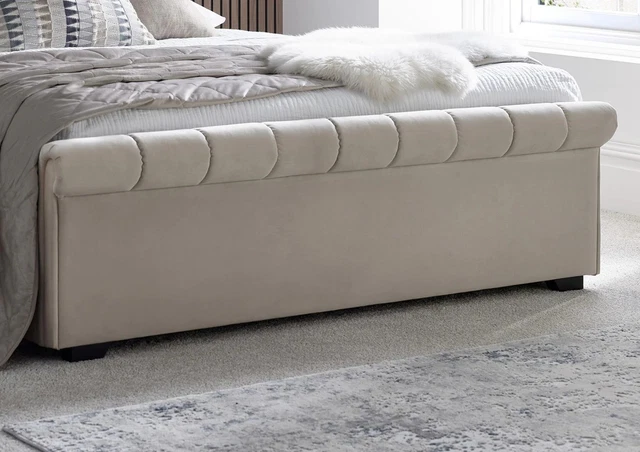 5FT/KINGSIZE ASCOT BEIGE/NATURAL Upholstered Ottoman Bed £199.00 ...