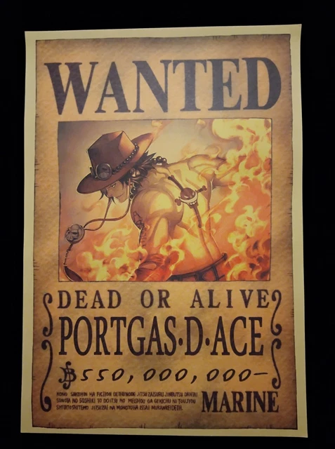 ONE PIECE WANTED Poster - Portgas D Ace 36 x 51cm - UK SELLER EUR 11,52 ...