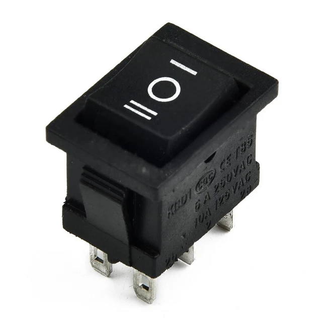 LARGE OPEN/CLOSE ROCKER Switch 6-pin 3 Gears Rectangular 250V 3A ...