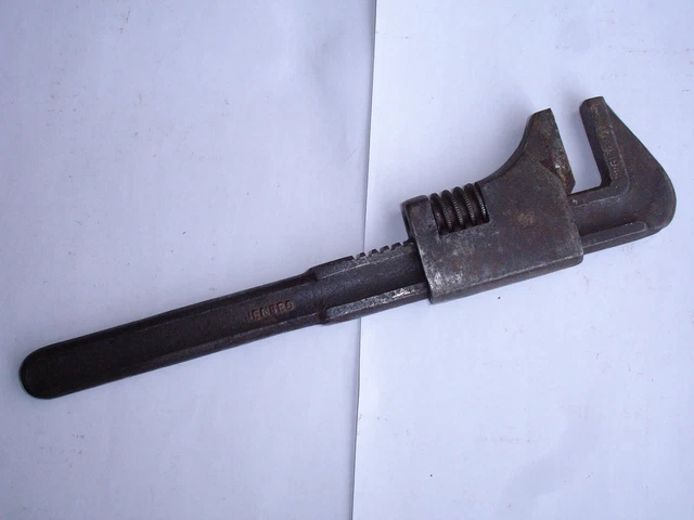 VINTAGE BRITISH MADE No.35 Jenbro / Britool 1944 Adjustable Wrench ...