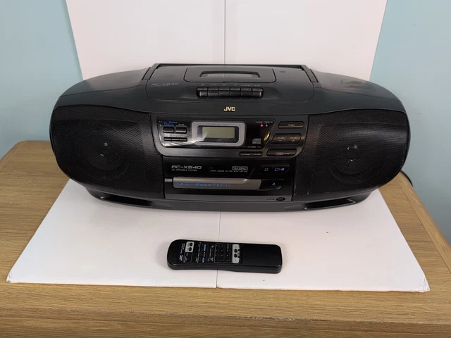 RETRO JVC RC-X540 CD tape ect Ghettoblaster Boombox + Remote .READ ...