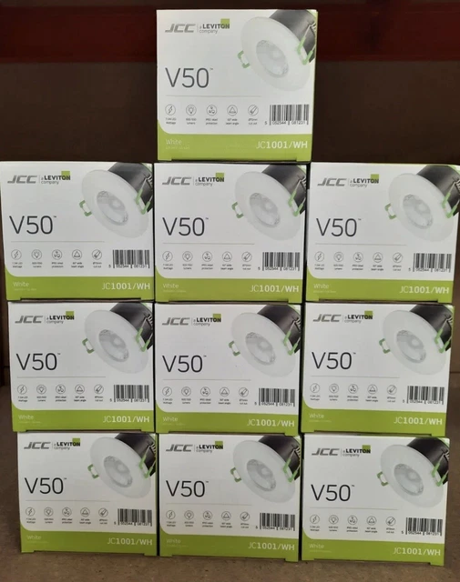 JCC V50 DOWNLIGHT DIMMABLE 3k / 4k 600/650lm JC1001/WHITE BEZEL - Boxed, New £13.50 - PicClick UK