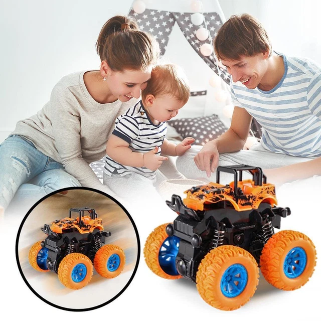 MINI INERTIAL OFF-ROAD Vehicle Pullback Kid Toy Plastic Stunt Car ...