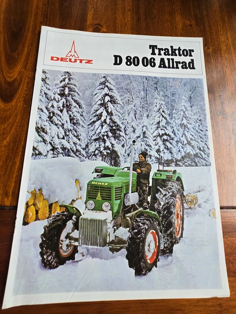 DEUTZ D 8006 Allrad Schlepper Prospekt Nachdruck Reprint EUR 4,50 ...