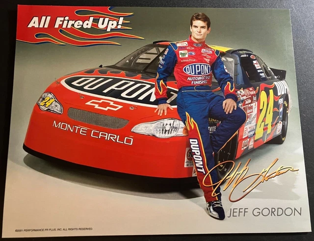 2001 JEFF GORDON #24 Dupont Chevy Monte Carlo - Document de carte héros ...