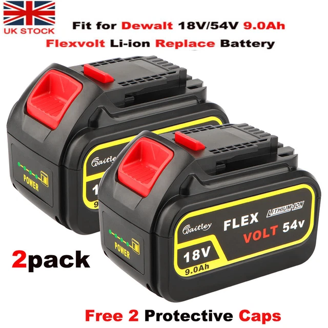 9AH 18V 54V Li-Ion Flexvolt Battery for Dewalt XR Battery DCB547 £124. ...