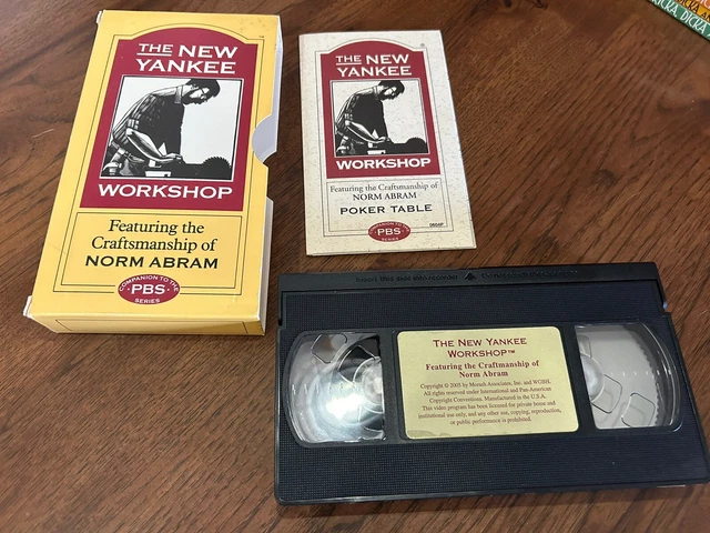 THE NEW YANKEE Workshop POKER TABLE VHS Video OOP Rare! Norm Abram PBS ...